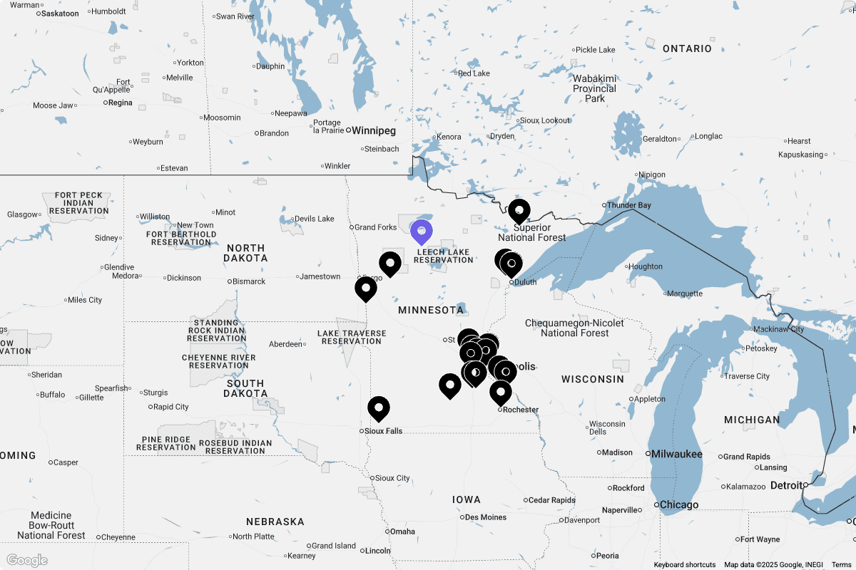 MN half-marathon race locations map
