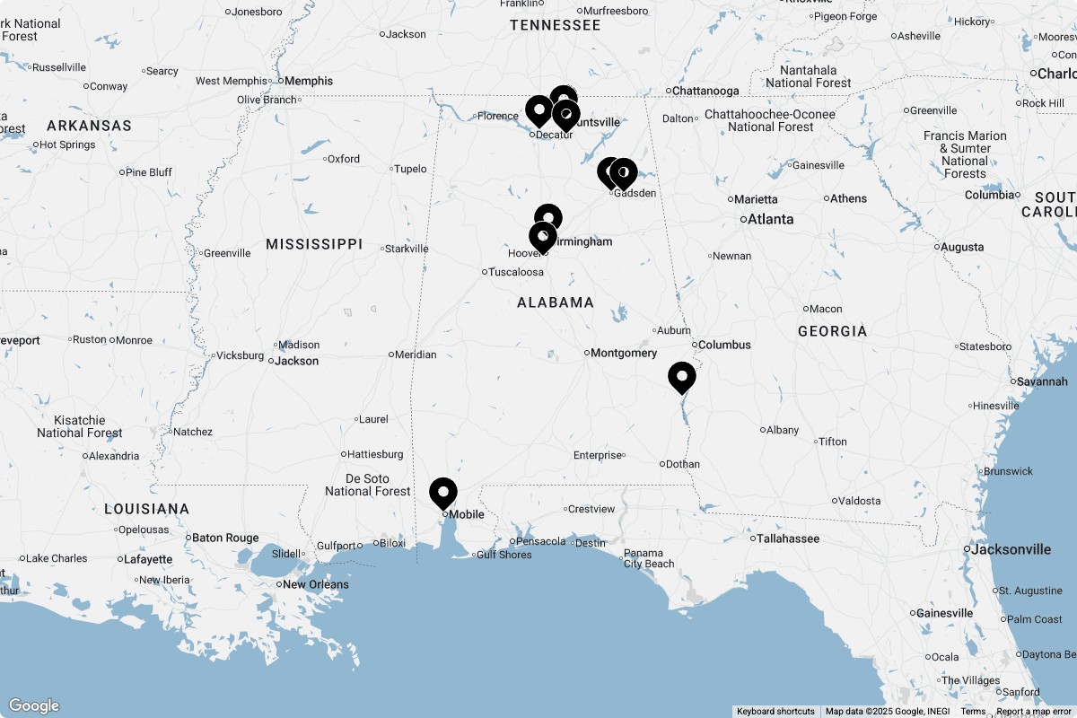 AL marathon race locations map