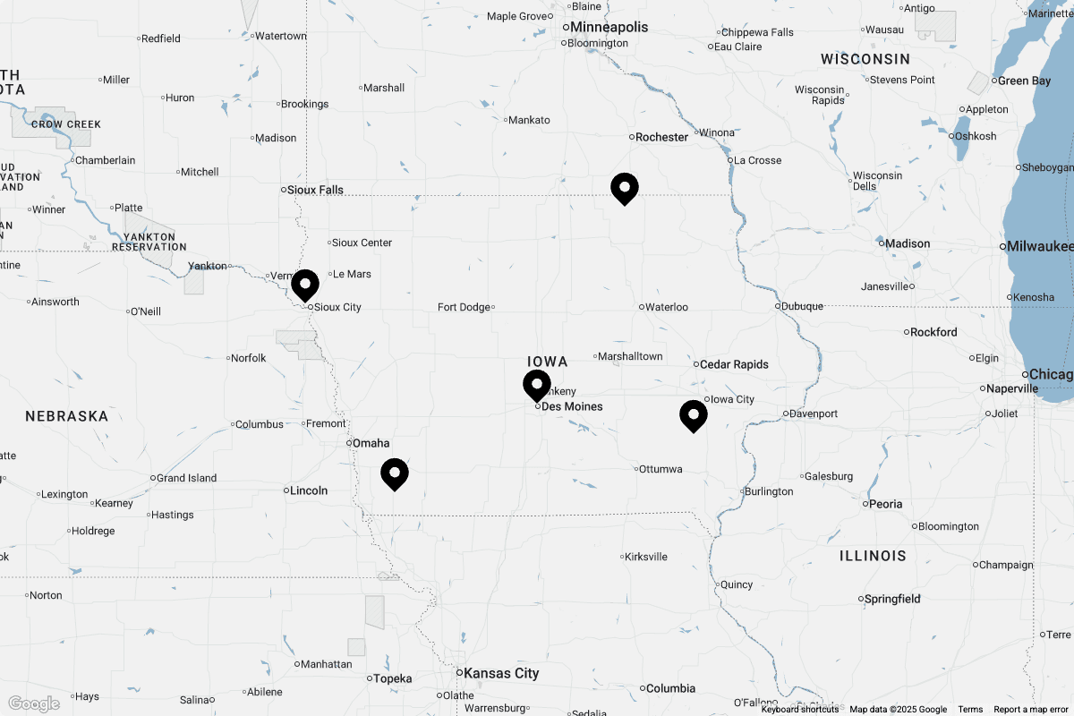 IA marathon race locations map