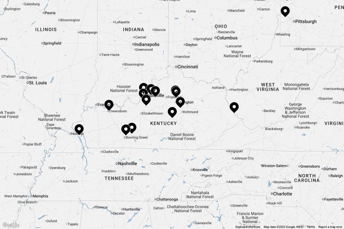 KY marathon race locations map